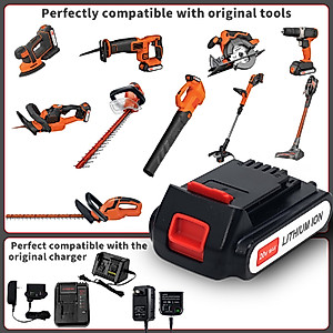 GWELEC 2-Pack 20V 4.0Ah Lithium Battery for Black and Decker 20 Volt MAX Replacement Battery Compatible with LBXR20 LB20 LBX20 LBX4020 LB2X4020 Tools 4000mah