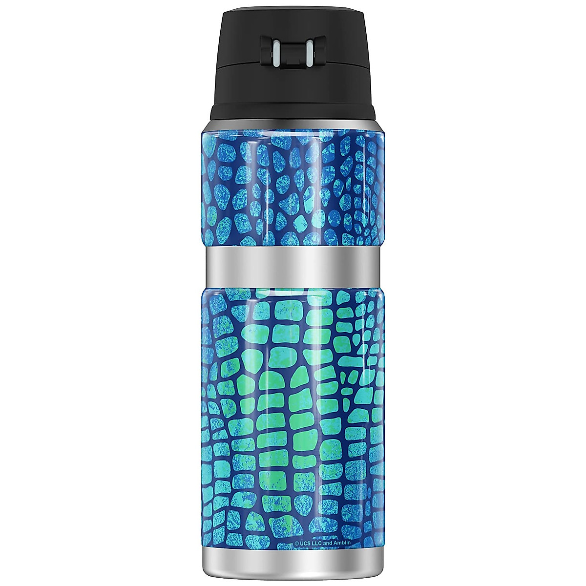 Jurassic World Neon Blue Scales THERMOS STAINLESS KING Stainless Steel Drink Bottle, Vacuum insulated & Double Wall, 24oz
