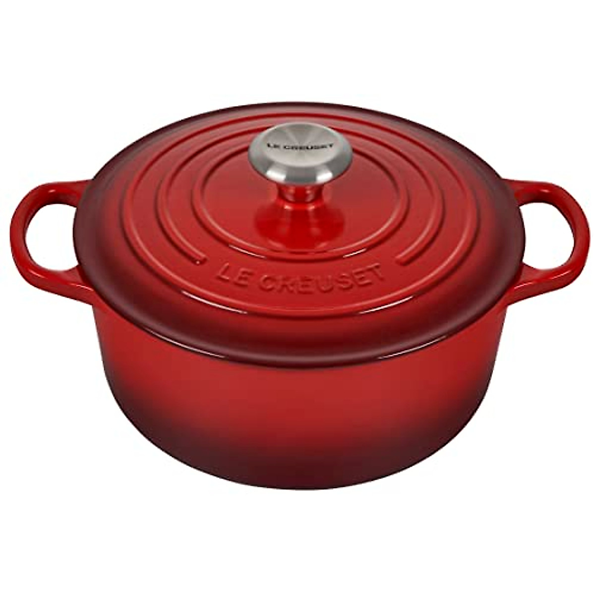 Le Creuset Enameled Cast Iron Signature Round Dutch Oven, 4.5 qt., Cerise