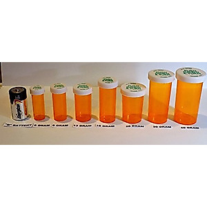 Plastic Prescription Vials/Bottles 100 Pack w/Caps Smallest 6 Dram Size-New