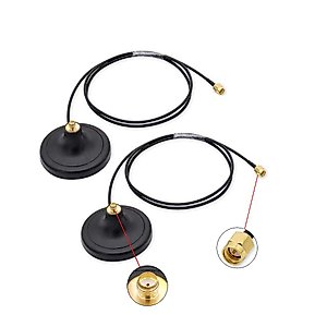 CORONIR 4G LTE Antenna Magnetic Mounting Base with 10ft SMA Male Antenna Extension Cable for 4G LTE WiFi Router Gateway Modem Hotspot Adapter Mobile Cell Phone Signal Booster Cellular Amplifier-2pack