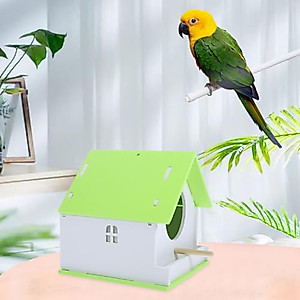 BCOATH Birds Supplies Budgie Nest Bird Breeding Nesting Bird Incubation Nest Birds Nest Bird Cages Bird Feeder House Bird Breeding House Bird House Bird Hideout Parrot House Green