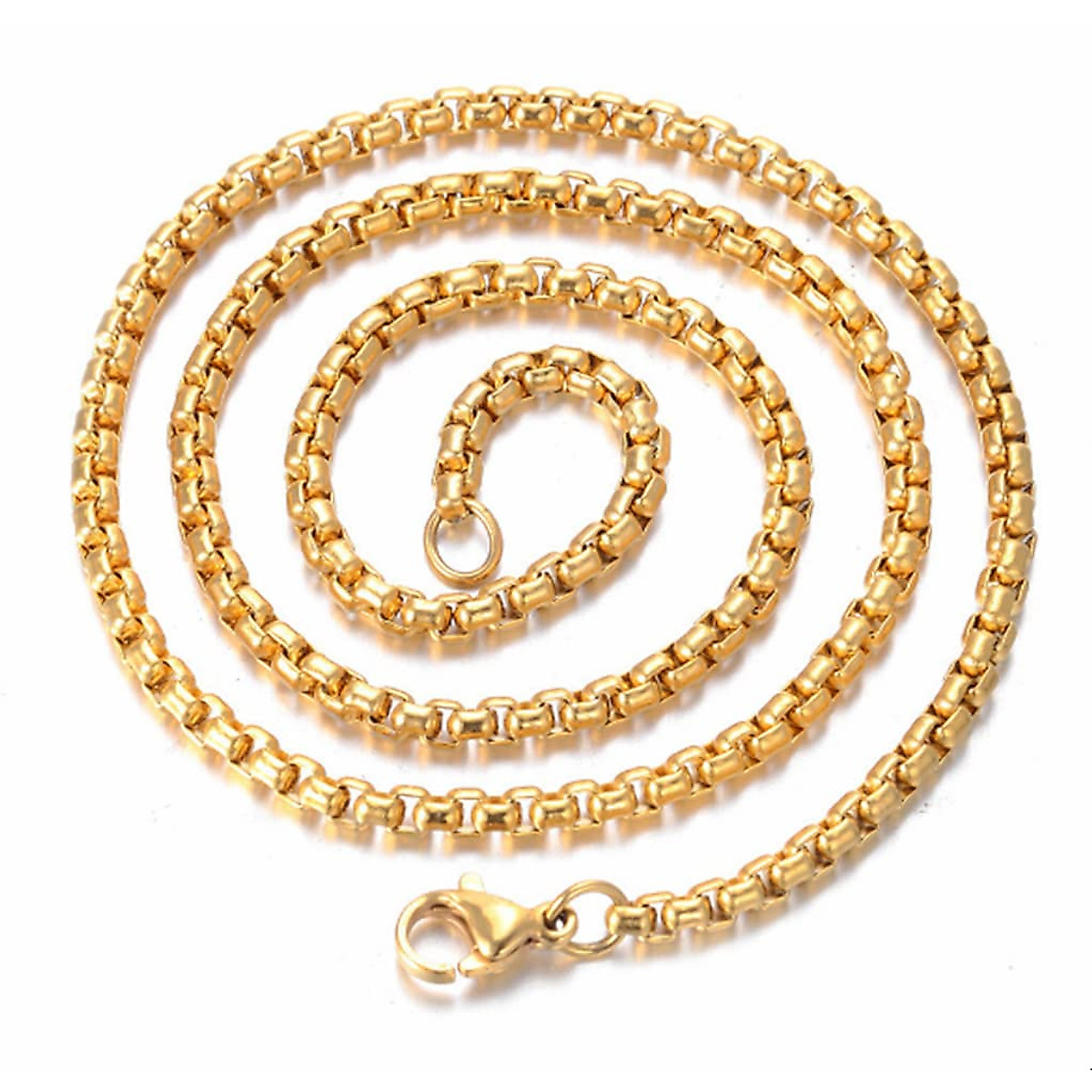 18K Gold Plated Saint Jude Necklace, 24In San Judas Tadeo Pendant Necklace (ST-1)