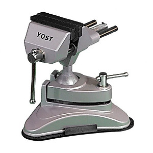 Yost Tools Yost V-275 Portable Vacuum Base Vise, Pivots Multi-Angle, 2.75” Jaw Width, (1 Pack), Silver