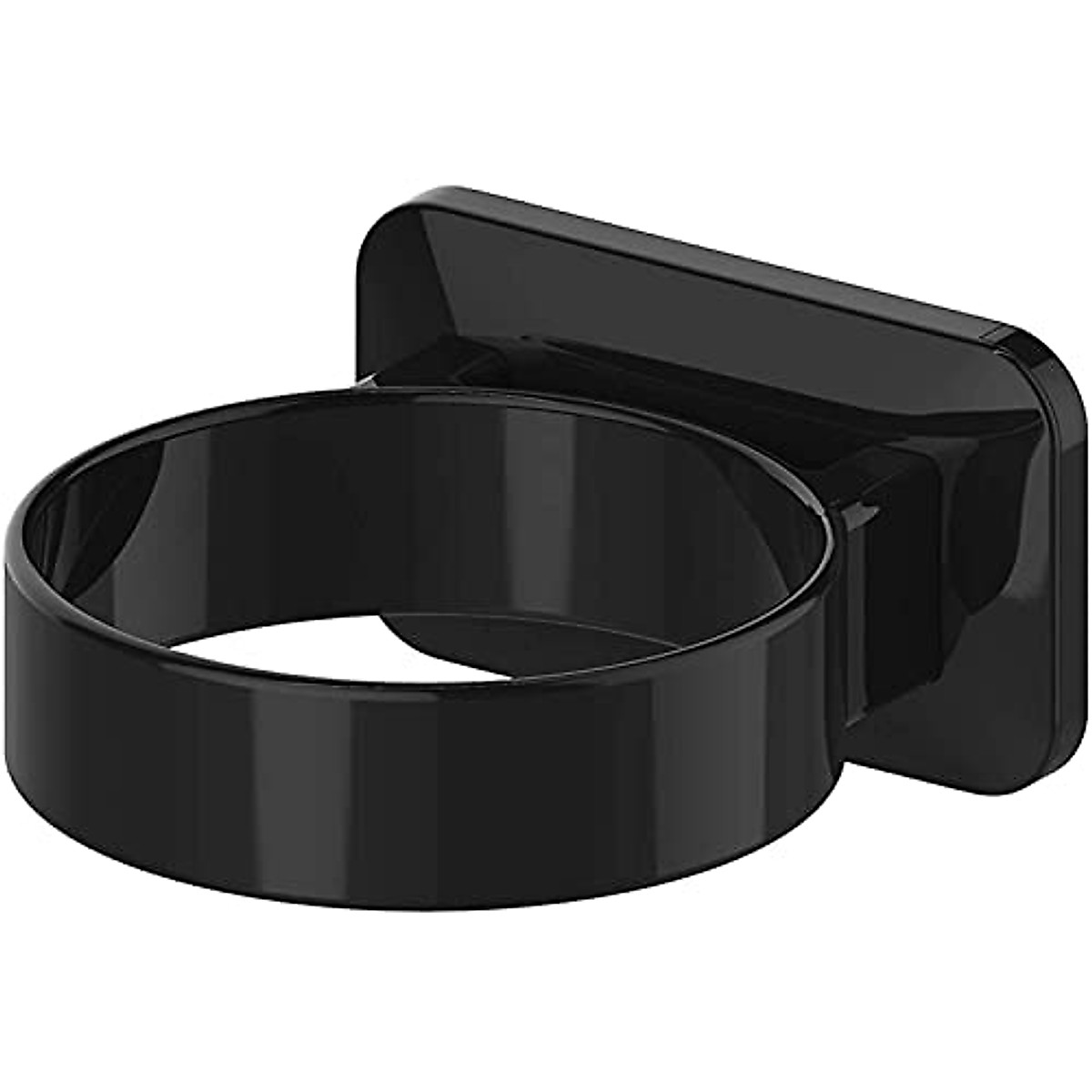 Fysupotsu Hair Dryer Holder Wall Mount,Self Adhesive Hair Tool Organizer Storage,Bathroom Hair Accessories Organizer,Blow Dryer Holder No Drilling (Full Black)