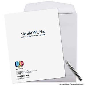 NobleWorks, Hilarious New Baby Congratulations Card, Pregnancy Notecard w/Envelope, From All of Us (8.5 x 11 Inch), New Baby Girl J6855BBG-US