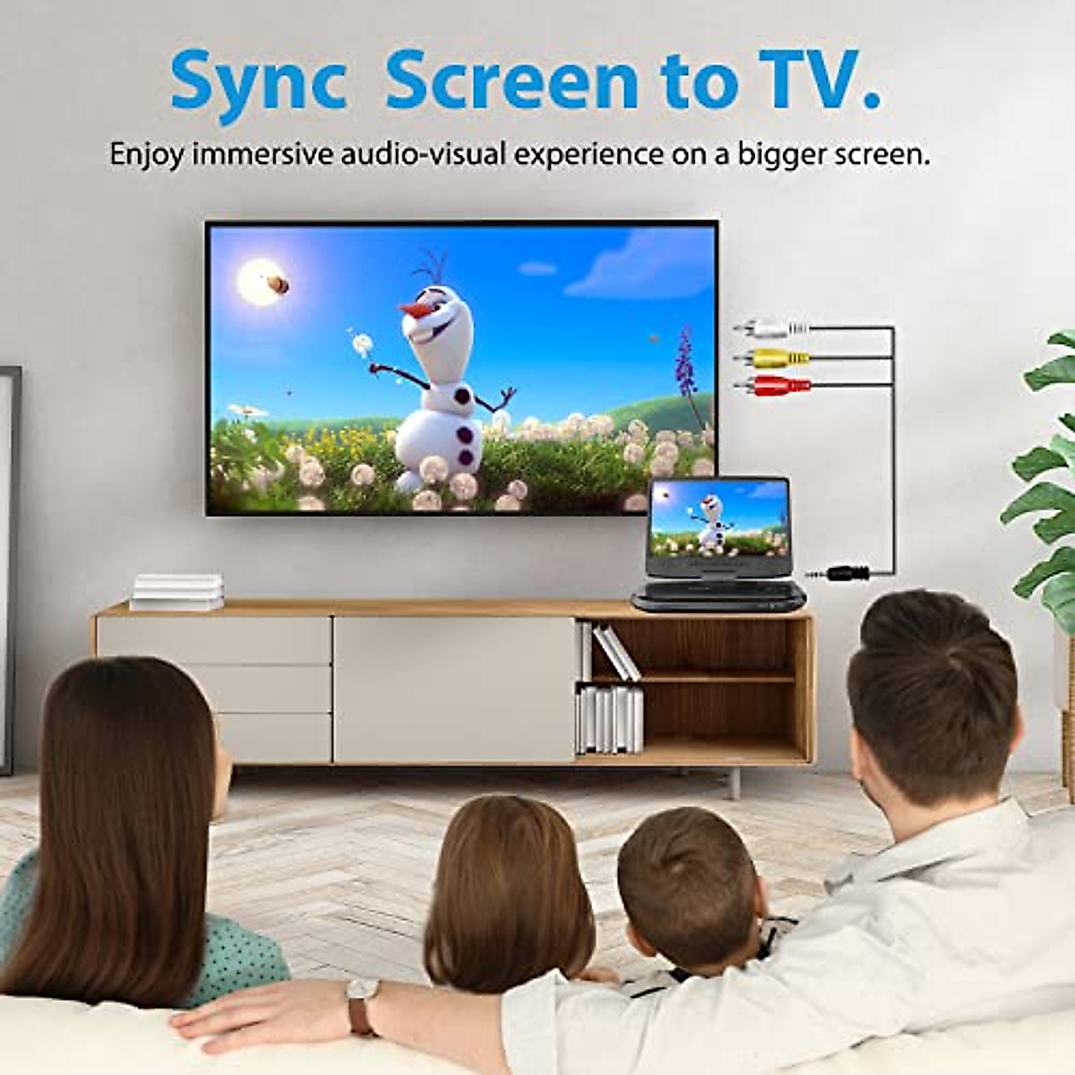 Megatek 12.5" Portable DVD Player with 10.5" HD Swivel Screen, Upgraded 6-Hour Rechargeable Battery, Play CD/DVD/USB/SD Card, Car Headrest Mount, AC Power Adapter, Car Charger, Remote Control