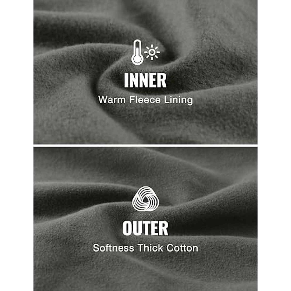 CRZ YOGA Cotton Fleece Lined Sweatpants Women 30" Straight Leg Casual Lounge Sweat Pants for Women Grey Sage Small