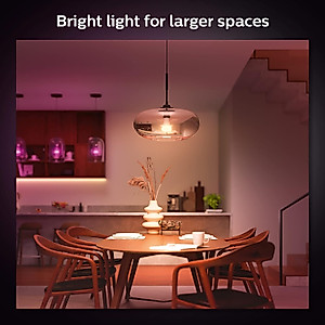 Philips Hue Smart 100W A21 LED Bulb - White and Color Ambiance Color-Changing Light - 1 Pack - 1600LM - E26 - Indoor - Control with Hue App - Works with Alexa, Google Assistant and Apple Homekit