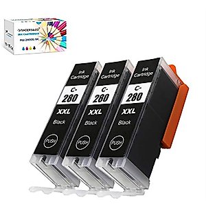 F FINDERS&CO 280 PGBK PGI-280 XXL Black Ink Tank Replacement for Canon 280XXL PGBK 280 XXL Black Ink Cartridges Work with Canon PIXMA TS6320 TR7520 TS8120 TS8320 TR8520 TS9120 (3X PGI-280XXL PGBK)