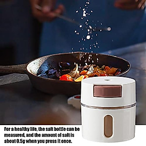 Salt and Pepper Shaker, Quantitative Moisture Proof Salt and Pepper Dispenser for Kitchen, Salt and Pepper Shaker with Adjustable Coarseness, Seasoning Dispenser with Pores