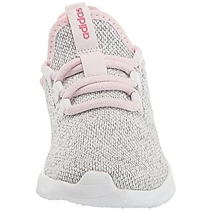 adidas Cloud Foam-Pure Running Shoe, White/White/Clear Pink, 4.5 US Unisex Big Kid