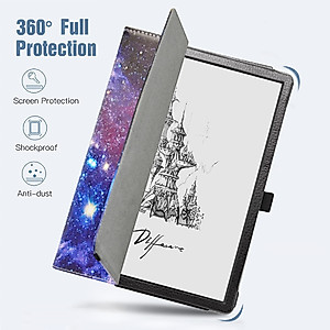 Bige for BOOX Tab Ultra Case,BOOX Tab Ultra C Case,PU Leather Folio 2-Folding Stand Cover for BOOX Tab Ultra/BOOX Tab Ultra C 10.3" ePaper Tablets,Galaxy
