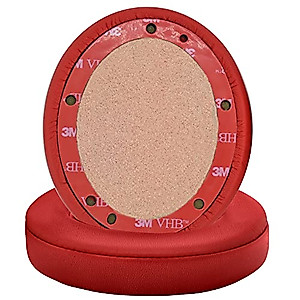 Professional Headphone Replacement Ear Pads for Beats Studio 2 & 3 (B0501, B0500) Wired & Wireless | Does NOT Fit Beats Solo, Enhanced Foam, Luxurious PU Leather (Red)