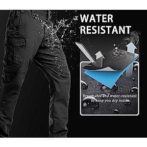 MAGCOMSEN Mens Cargo Pants Tactical Pants with Pockets Quick Dry Fishing Pants Lightweight Breathable Pants Mountain Pant for Men Green