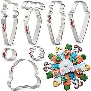 LILIAO Easter Platter Cookie Cutter Set - 7 Piece - Stainless Steel - by Janka
