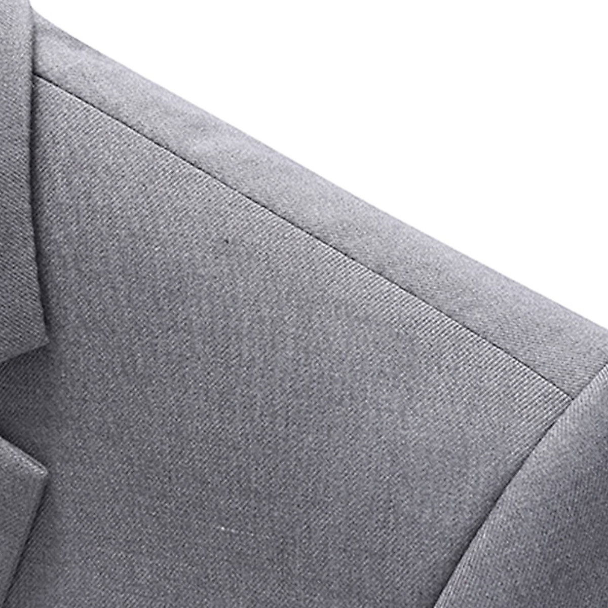 Men's Slim Fit Double Breasted Jacket Slim Fit Business Daily Prom Blazer Peak Lapel Groom Wedding Party Suit Coat (Grey,Large)