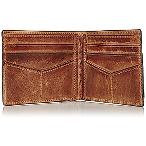 Fossil Men's Derrick Leather Slim Minimalist Bifold Front Pocket Wallet, Brown, (Model: ML3709200)