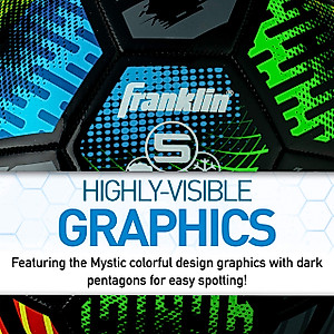 Franklin Sports Mystic Kids Soccer Ball - Size 4 Youth Soccer Ball - Soft Cover - Great for Kids and Toddlers - Air Pump Included