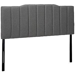 ZINUS Satish Upholstered Headboard Channel Stitched Upholstery, Easy Assembly, Full, Gray