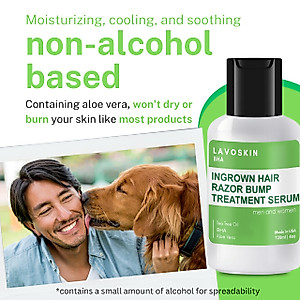 LAVO Tea Tree Gel w/Salicylic Acid - BEST Ingrown Hair Treatment - Razor Bump and Burn Remover - Bikini Lines & Acne - Use After Shaving, Hair Removal, Waxing, Laser, Electrolysis - for Men and Women