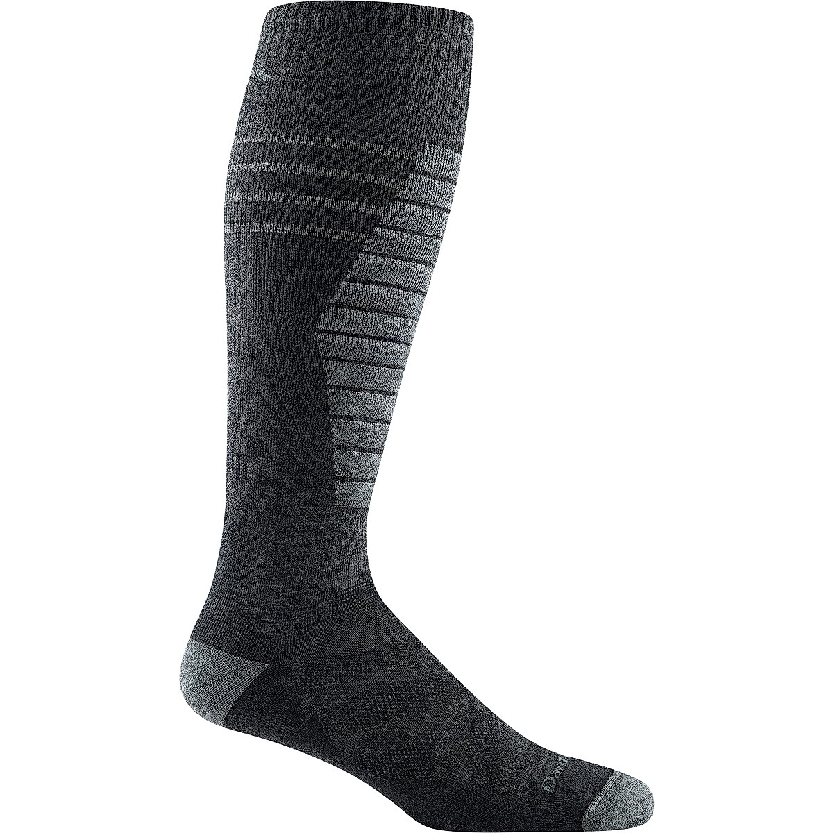 Darn Tough Men's Edge OTC Midweight with Padded Shin Ski and Snowboard Sock (Style 8007) - Charcoal, Medium
