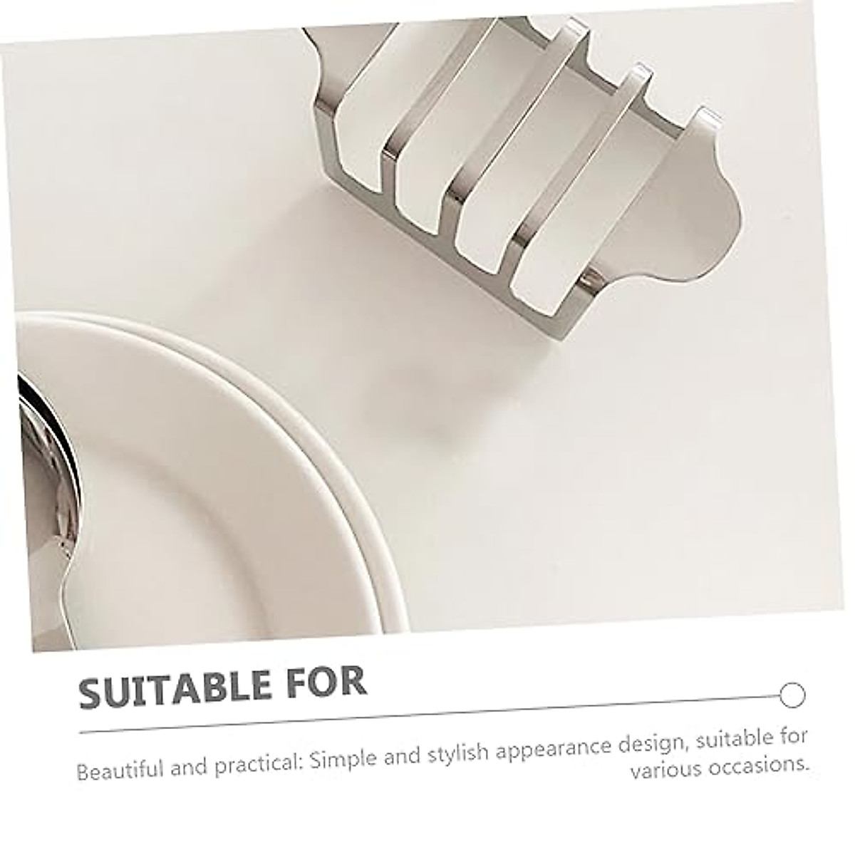 PHENOFICE Toast Rack Accessories for Display Shelf Show Rack Sign Kitchen Bread Rack Stainless Air Fryer Pans Metal Toast Stand Toast Storage Holder Metal Bread Rack Silver Stainless Steel