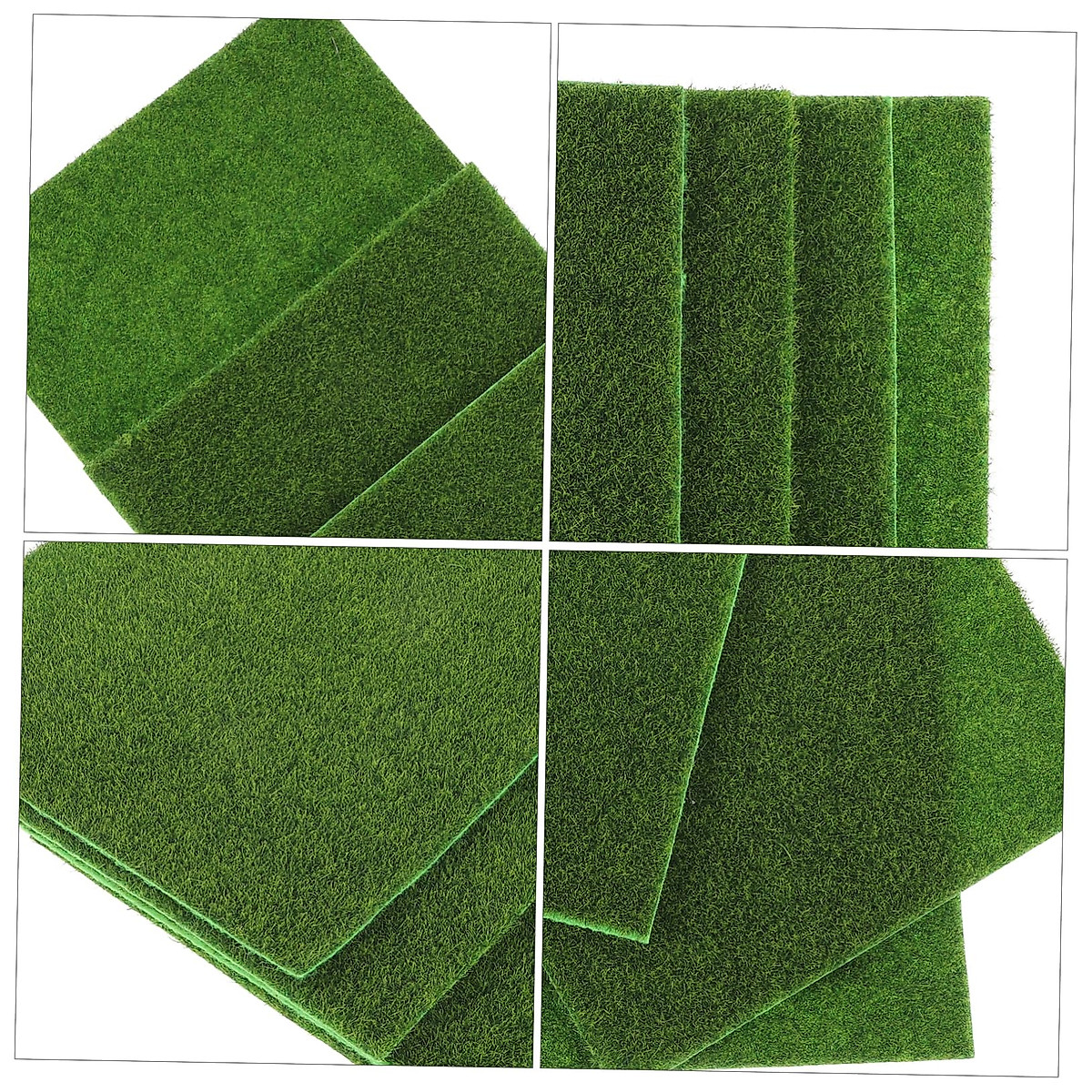 GANAZONO 16 pcs Fairy Grass Outdoor Grass Tiles Craft Decor Artificial Garden Grass Outdoor Area Rug Artificial Lawn Decoration Turf Grass Patio Turf Mat Fake Greenery Flaky Artificial Tree