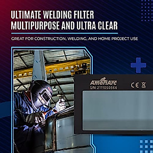 AmeriArc Auto-Darkening Welding Filter For Mask 2x4 - Shade 10, Filtering Lens Fits Most Helmets and Pipeliner Hood