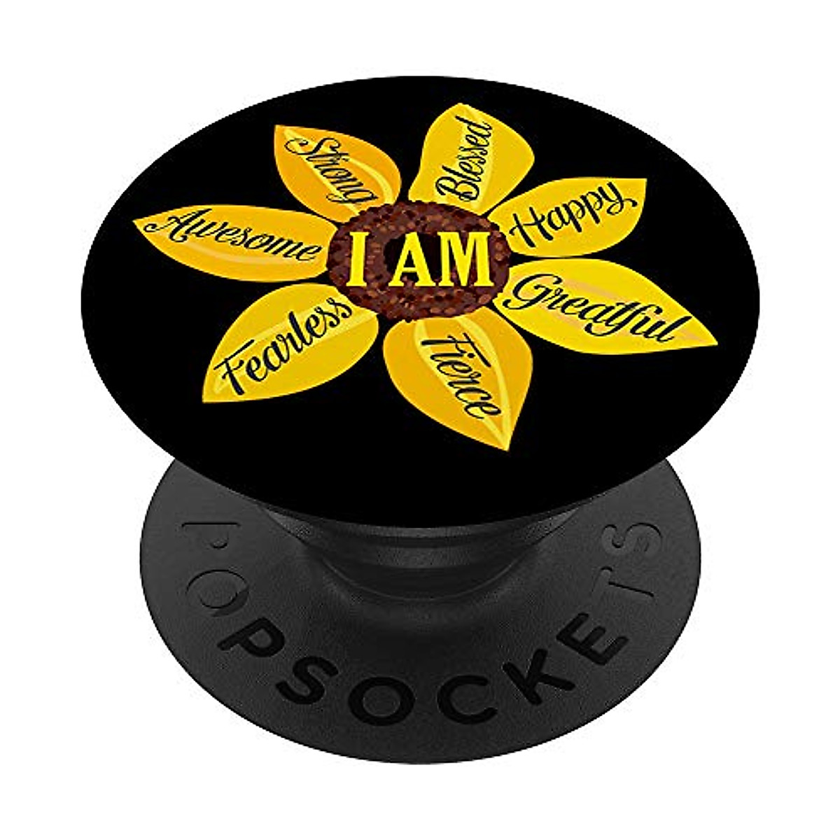 Inspirational Quote Apparel Inspirational Gifts Sunflower PopSockets PopGrip: Swappable Grip for Phones & Tablets
