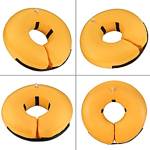 MUKSIRON Recovery Collar for Dogs,Soft Protective Inflatable Dog Cone Collar for After Surgery, Adjustable Elizabethan Collar for Small/Medium/Large Dog and Cats to Prevent from Scratching & Biting