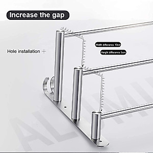 LIANGJUANG Towel Shelf Towel Rack SUS304 Stainless Steel Towel Storage Holder Smooth Rounded Corner Wall Mounted Bath Towel Rail Bar for Bathroom Kitchen(Size:70cm)