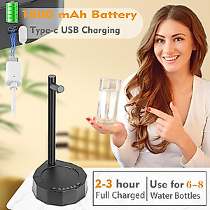 5 Gallon Water Dispenser,Water Dispenser for 5 Gallon Bottle,Smart Desktop Water Dispenser,Bedside Water Dispenser ，Automatic Drinking Water Dispenser Pump,Safe and Leak-Free for Long-Term Use（ Black）