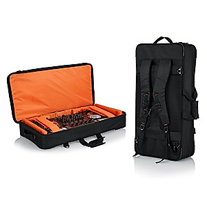 Gator Club Series DJ Backpack with Adjustable Interior and Bright Orange Lining Fits 27" Controllers (G-CLUB-CONTROL-27BP)