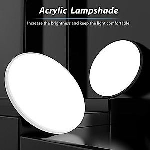 JHPGEOE Flush Mount LED Ceiling Light Fixture,Ultra-Thin 30W LED Ceiling Light,Close to Ceiling Lighting Fixtures for Living Room,Bedroom,Dining Room,Kitchen,Laundry Room (White Light (White))