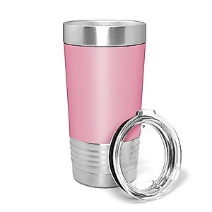 iPick Image for Lincoln Nautilus 20 oz Dual-Wall Insulated Stainless Steel with Pink Silicone Sleeve Travel Tumbler