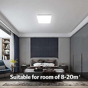 OOWOLF 25W 5000K LED Flush Mount Ceiling Light Fixture Ultra Slim, 12inch Waterproof Bathroom Square LED Ceiling Lamp Fixture Without Flicker, 85Ra+ Daylight White for Kitchen Bedroom Hallway Office