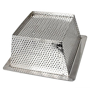 Excellante Commercial Floor Drain Strainer, 304 Stainless Steel, 0.8Mm, 10-Inch by 10-Inch by 5-Inch