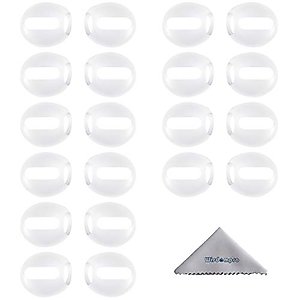 Wisdompro 10 Pairs Ear Tips Compatible with Apple AirPods 2 and 1, Ultra Thin Soft Silicone Anti-Slip Dust Proof Protective Fit in Case Ear Skins - Translucent