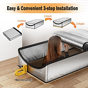 Angooni Attic Stairs Insulation Cover, 25 in x 54 in x 11in Thick & Robust Attic Ladder Insulation Cover - Attic Stairway Insulation Cover, Attic Door Insulation Cover with Zipper, No Leaking