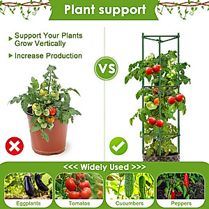 Tomato Cages for Garden,3 Pack Tomato Cages Trellis, Tomato Cages Heavy Duty Tomato Stake Support, Plant Cage Garden Cage for Pots Vegetables Plants 48 inches