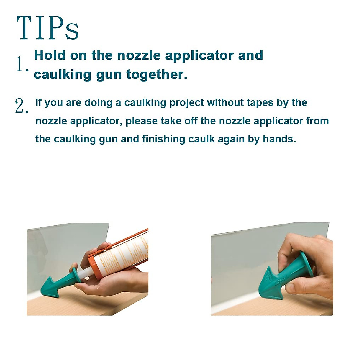 ORXPLUS Tools Caulking Gun Nozzle Adapter, Reusable Applicator, Silicone Caulking Tools(6.5R, 10R, 13R) w/Caulk Saver