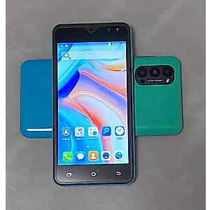 1G RAM 4G ROM，X11 aderroo Android Smartphone, 5.0-inch Screen，Front and Rear Cameras，Only Supports Dual SIM Card Frequency Band of 3GWCDMA：850/2100MHZ，Unlocked Cell Phone（Blue-Green）