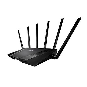 "ASUS AC3200 Tri-Band Gigabit WiFi Router, AiProtection Lifetime Security by Trend Micro, Adaptive QoS, Parental Control (RT-AC3200)"
