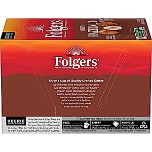 Folgers Toasty Hazelnut Flavored Coffee, 12 Keurig K-Cup Pods