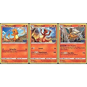 Charizard 010/078 - Pokemon Go - Foil - Evolution Card Lot - Charmeleon Charmander
