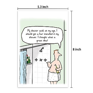 Ulbeelol Funny Father's Day Card for Dad, Birthday Card for Dad Husband, Cute Winebibber Card, 60th Birthday Card, 50th 70th Bday Card