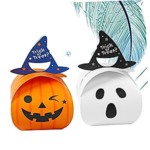 Garneck halloween Decorations halloween candy holder cake decorating Halloween Tote Bags Pumpkin Candy Bags popcorn containers Birthday mini cookie containers the witch 10 pcs Box