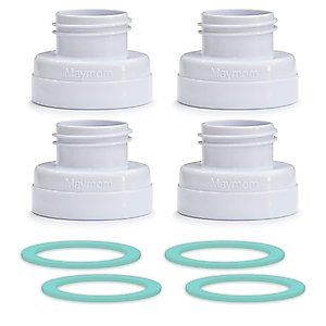 Maymom Conversion Kit Compatible with Medela Breast Pumps (Selected) to be Compatible with Avent Classic Bottles, Avant Natural PP Bottle and speCtra Wide-mouth Bottles Thread Changer; w Sealing Rings