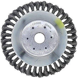 HUYUR 8 Inches Steel Wire Weed Brush Cutter Trimmer Head Round Steel Bowl Type Rotary for Wire Wheel Grass Garden Weed Cleaning Tool